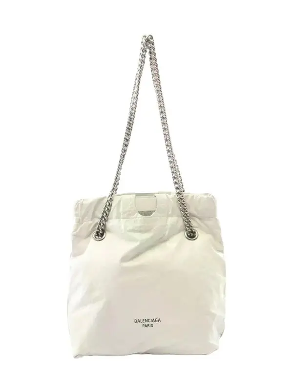 Balenciaga Leather Crush Tote Bag - Blue