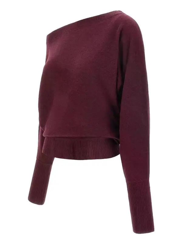 Marella Boat-neck Sweater - Red