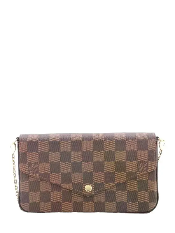 LOUIS VUITTON Felicie Pochette Damier Crossbody Bag - Brown