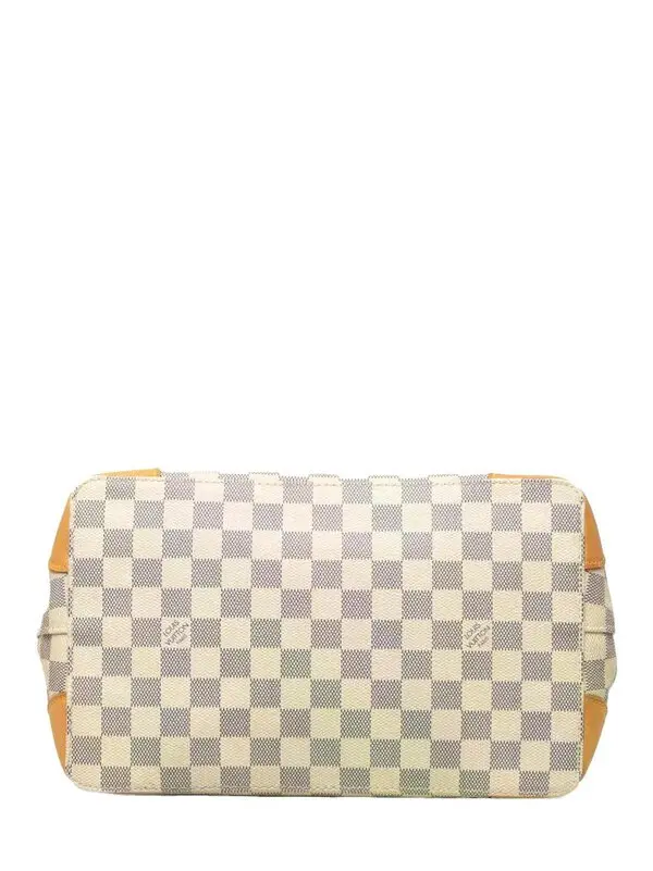 LOUIS VUITTON Damier Azur Hampstead Pm Tote Bag - White