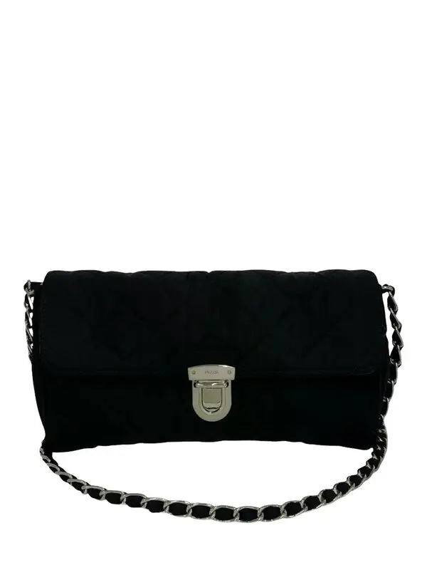 Prada Tessuto Impuntu Crossbody Bag - Black