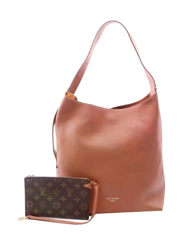 LOUIS VUITTON Grained Calfskin Hobo Mm Shoulder Bag - Brown