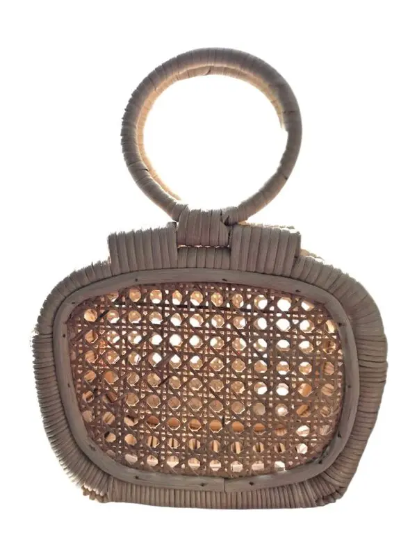 OHSUN Meera Mini Rattan Bucket Bag - Yellow