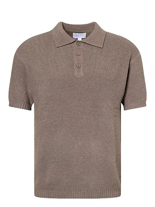 RAITH Sorelle Short-sleeve Knitted Polo Top - Dark Sage