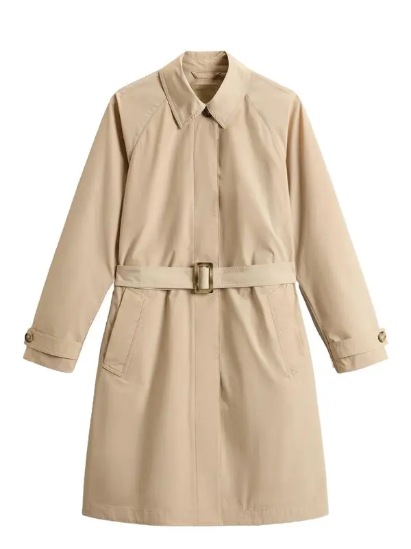 Woolrich Summer Trench Coat - White Pepper