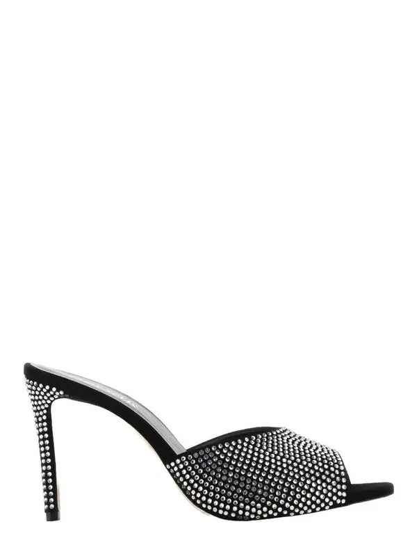 Paris Texas Embellished Open Toe High Heel Sandals - Black