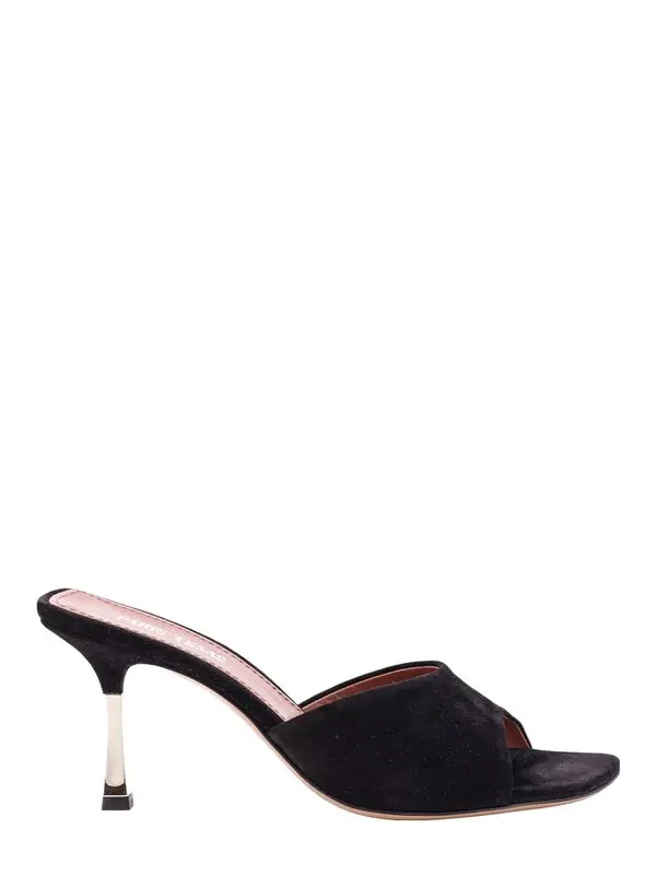 Paris Texas Lorena Open-toe Mules - Black