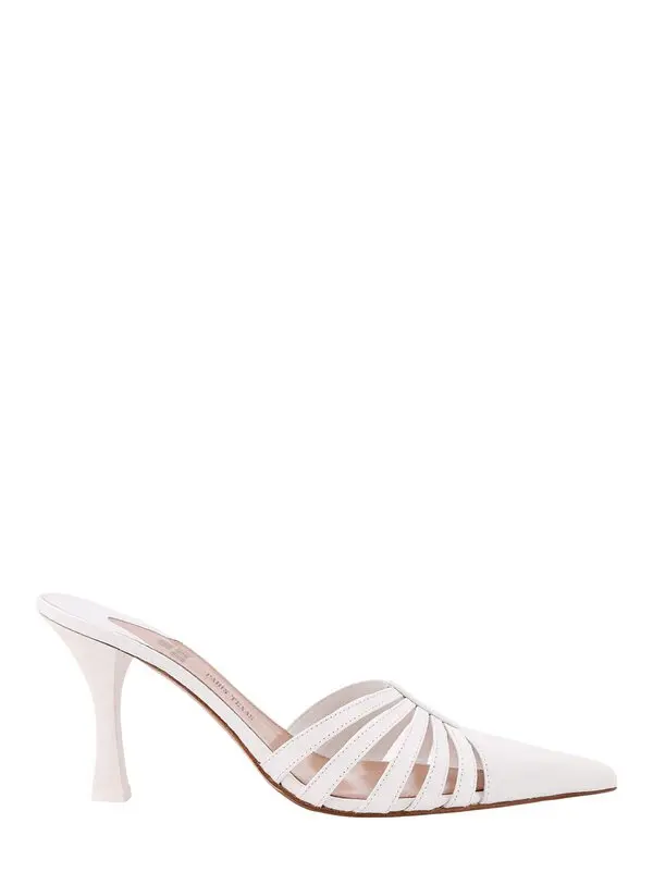 Paris Texas Nadia Cut-out Mules - White