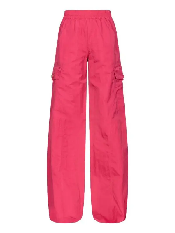 Pinko Wide Leg Cargo Trousers - Red
