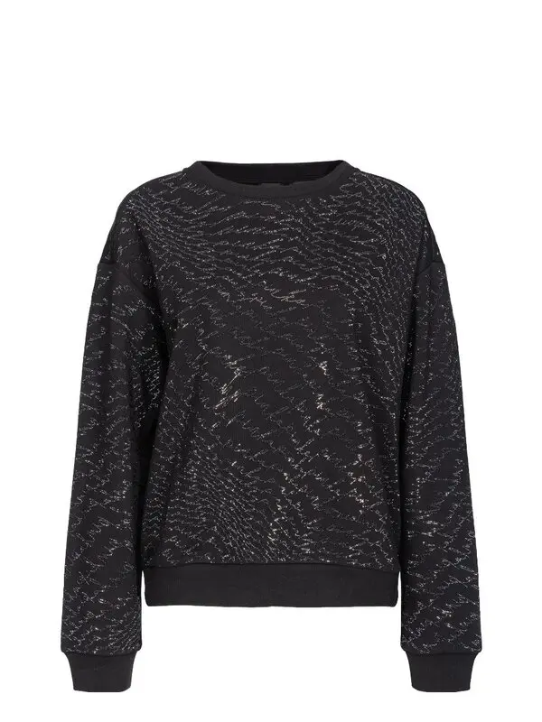Pinko Crystal-embellished Crewneck Sweatshirt - Black