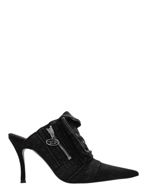 DIESEL® D Venus Pocket Heeled Mules - Black