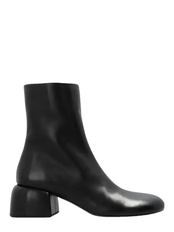 Marsèll Round Toe Zip Up Boots - Black