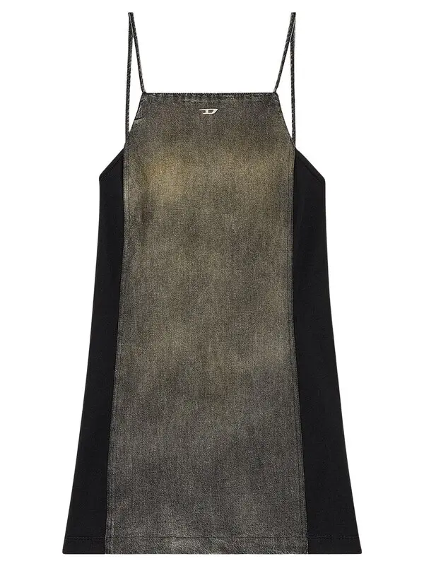 DIESEL® De-bety-s Straight Hem Denim Dress - Black