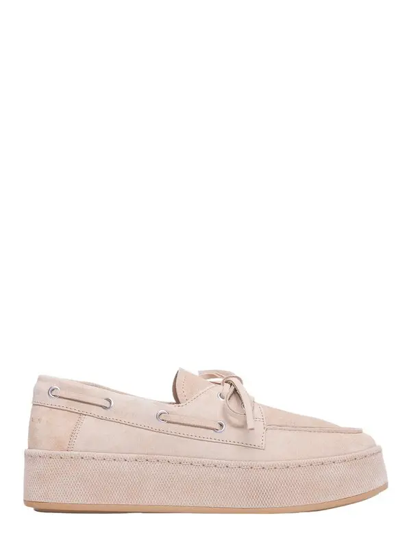 Hogan Lace-up Platform Sneakers - Nude