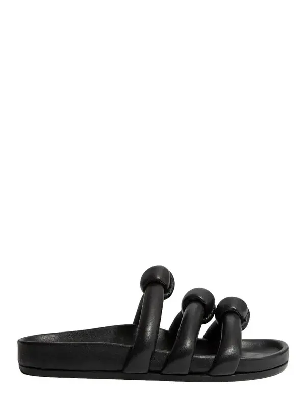 Rick Owens Granola Knot Detail Slides - Black