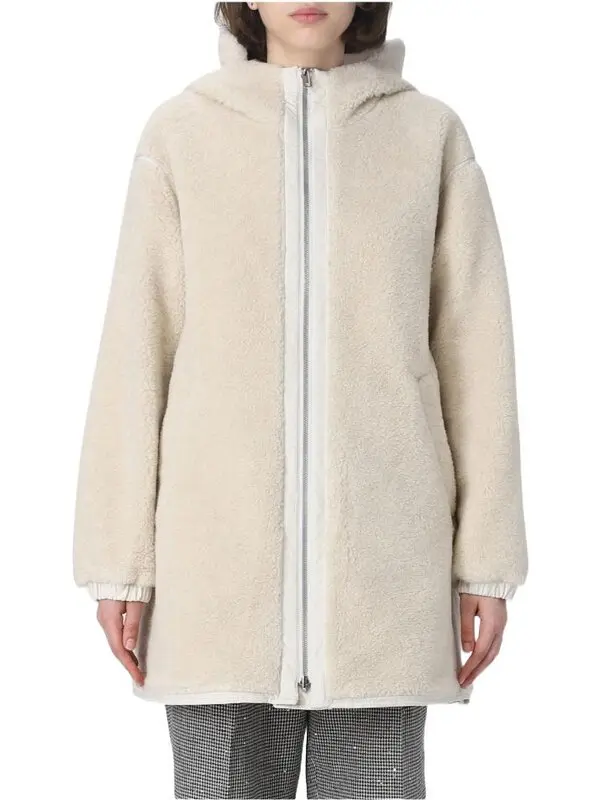 Woolrich Reversible Hooded Parka Coat - Nude