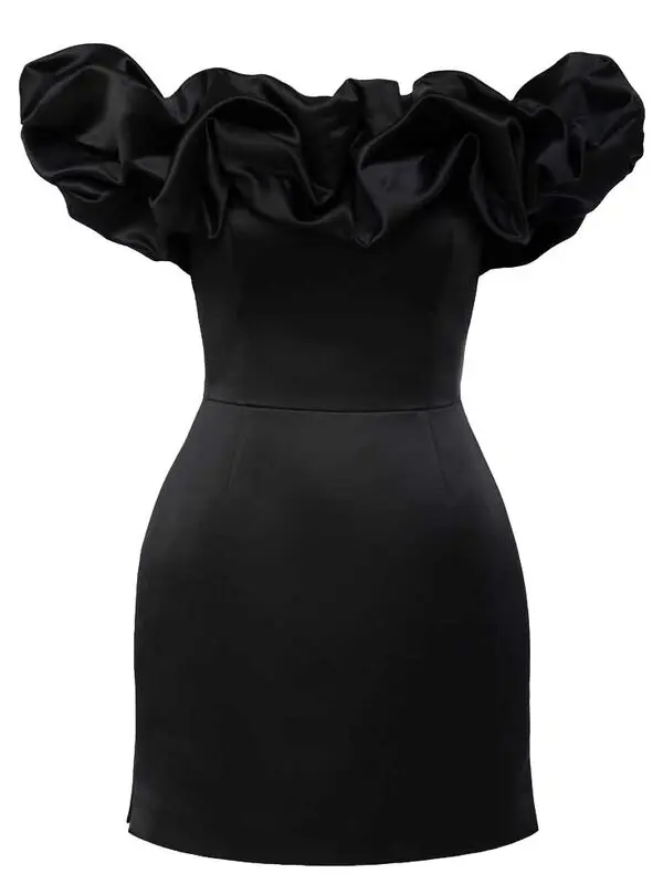 POST MERIDIEM Meringue Mini Dress - Black