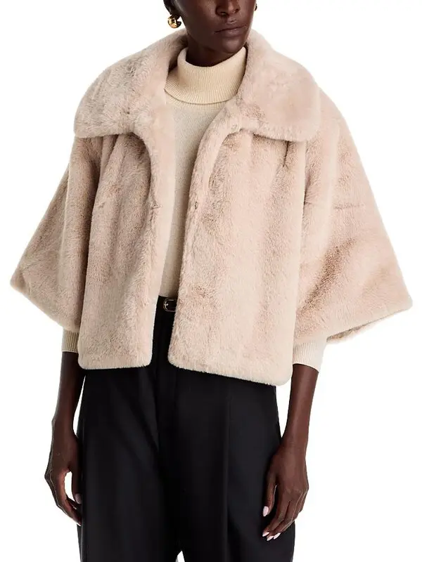 Echo Blair Sheared Faux Fur Jacket - Taupe