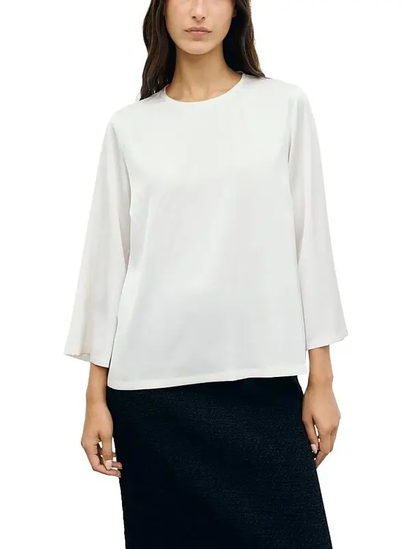 Gerard Darel Lilo Round Neck Blouse - Ecru