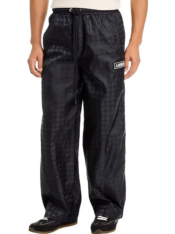 Amiri Monogram Logo Nylon Pants - Black
