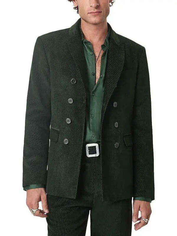 John Varvatos Dawson Double Breasted Jacket - Moss