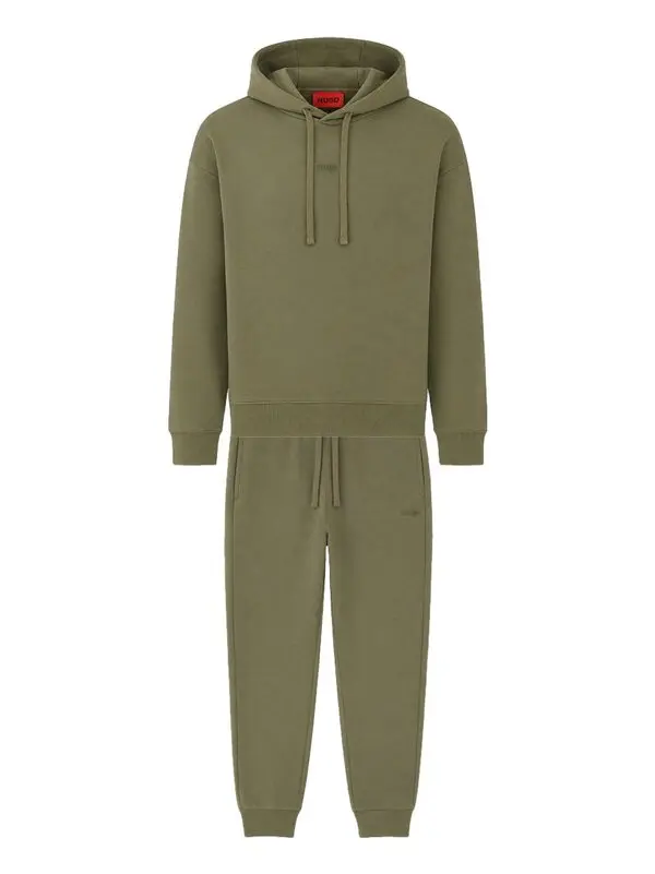 Hugo Track Suit Set With Clean Logo Branding - Green
