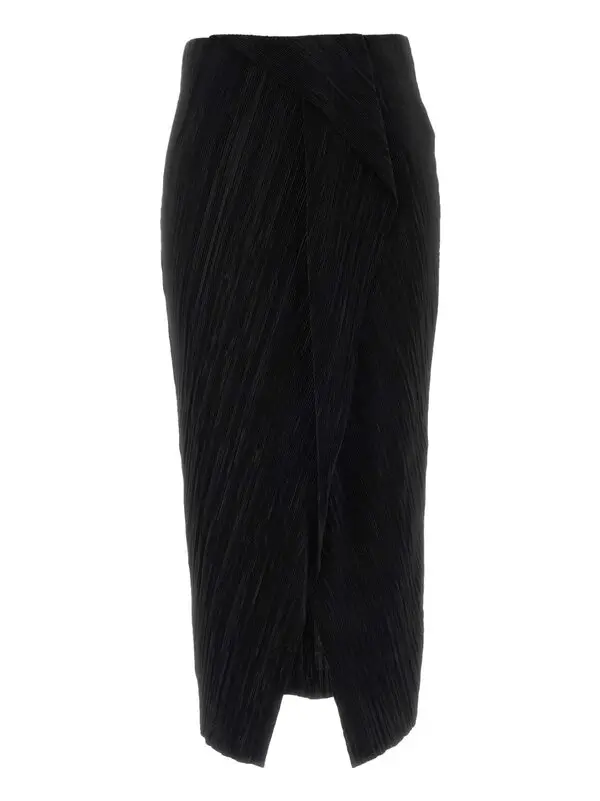 Calvin Klein Textured Midi Skirt - Black