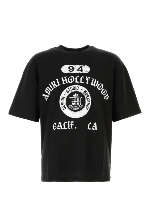 Amiri Collegiate Box Tee For - Black