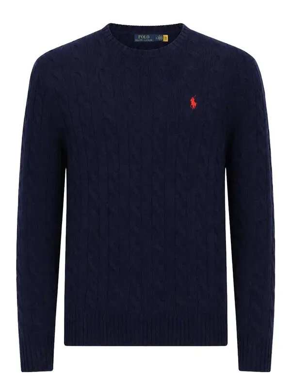 Polo Ralph Lauren Cashmere Blend Cable Knit Jumper - Blue