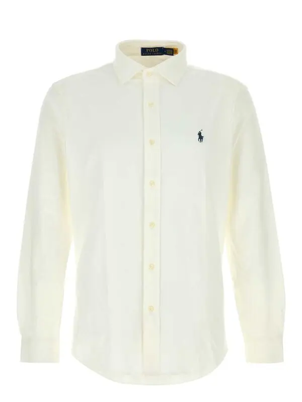 Polo Ralph Lauren Cotton-blend Button-front Shirt - White