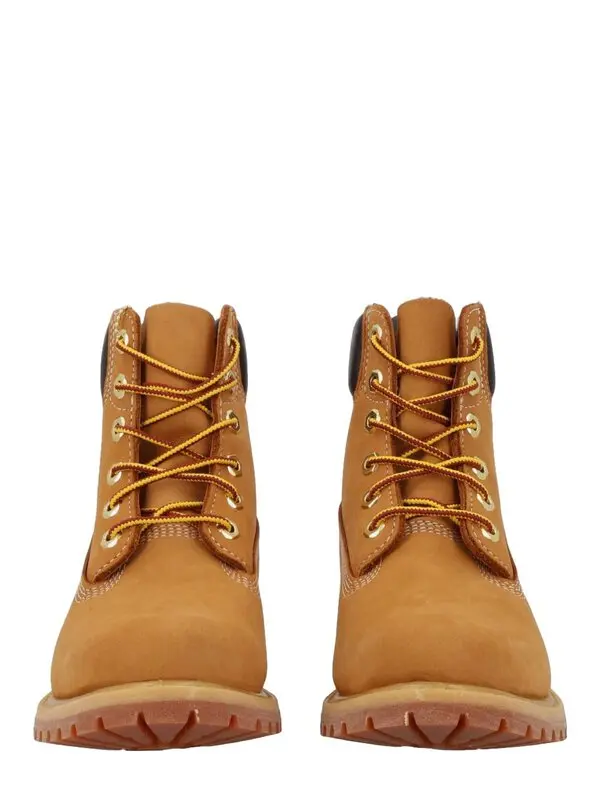 Timberland Lace-up Leather Boots With 3.5 Cm Heel - Beige