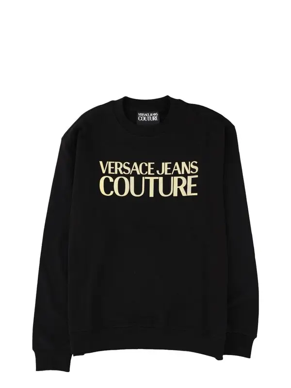 Versace Logo Crewneck Sweatshirt - Black