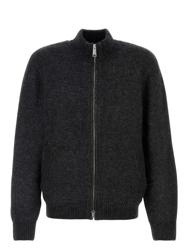 Carhartt Work In Progress Knit Zip-up Sweater Jacket - Black