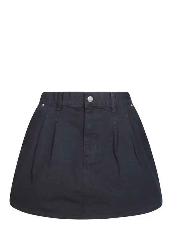 Carhartt Billie Single Knee Mini Skirt In Dearborn Canvas - Nero
