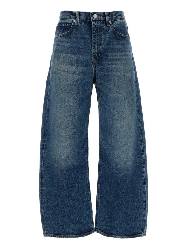 FRAME Stretch Denim Bow Crop Jeans - Blue
