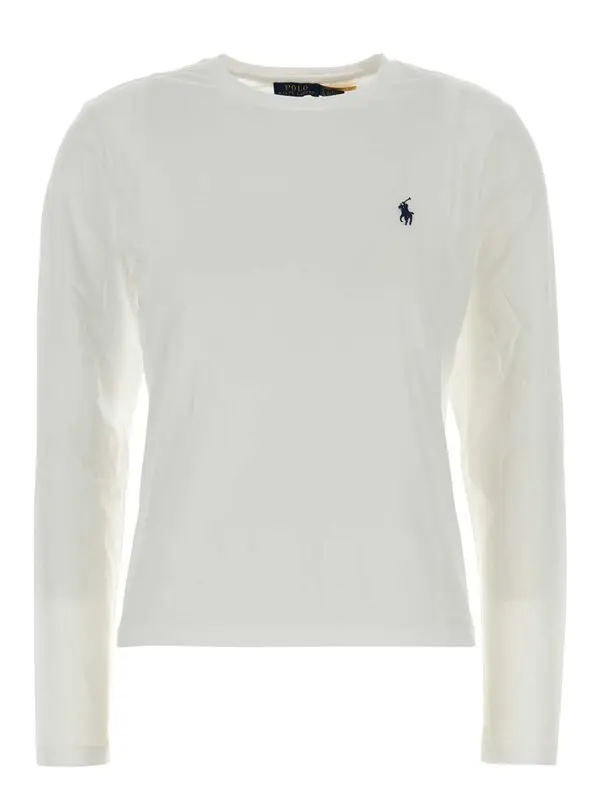 Polo Ralph Lauren 100% Cotton Long Sleeve T-shirt - White
