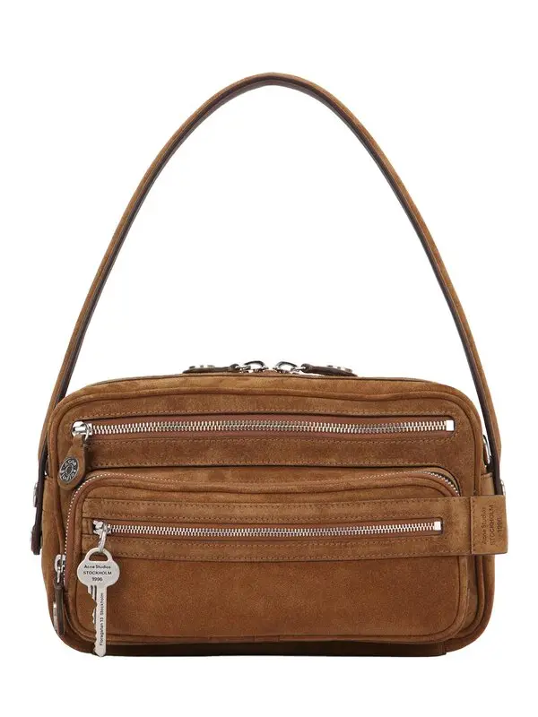 Acne Studios Camero Party Suede Crossbody Bag - Cognacbrown