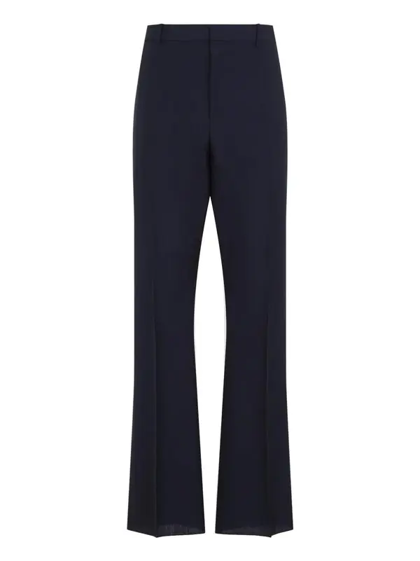 JIL SANDER Wool & Mohair Regular Straight-leg Trousers - Blue