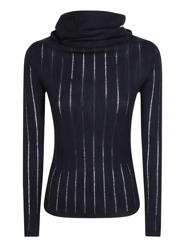 Max Mara Ribbed Boat-neck Sweater - Blu