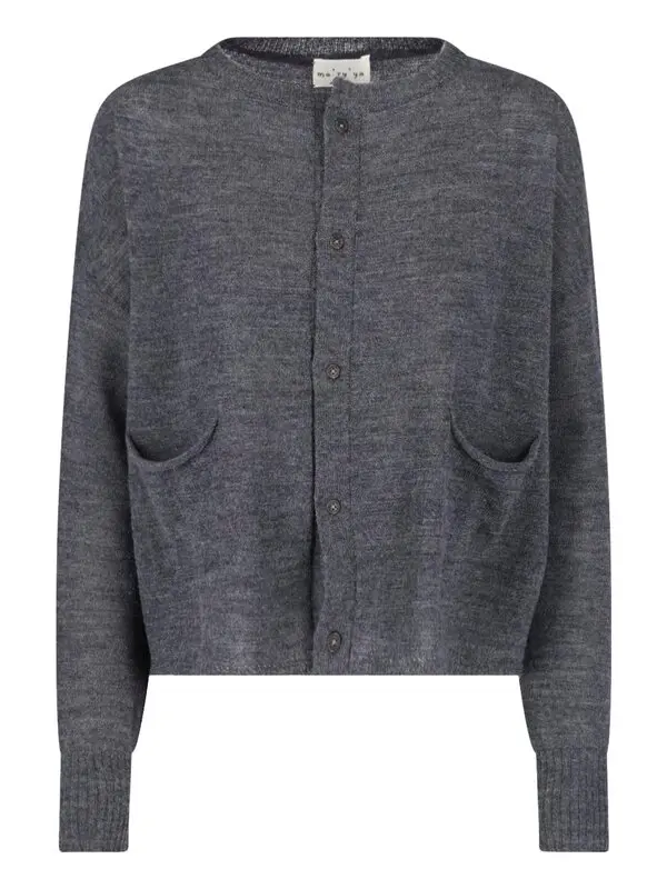 MA'RY'YA Button-front Wool Cardigan - Grey
