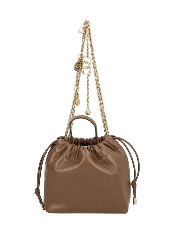 Chloé Drawstring Bucket Bag With Chain Strap - Brown