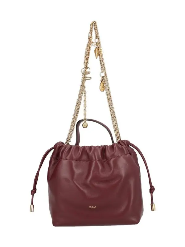 Chloé Structured Handbag With Chain Strap - Red