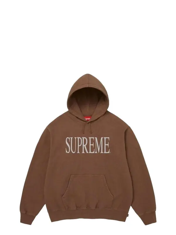 Supreme Capital Hooded Sweatshirt - Brown
