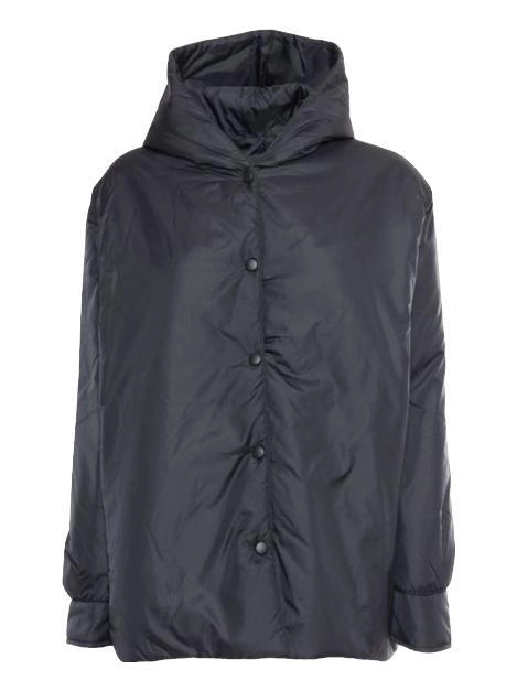 Aspesi Long-sleeved Hooded Jacket With Press-stud Closure - Black