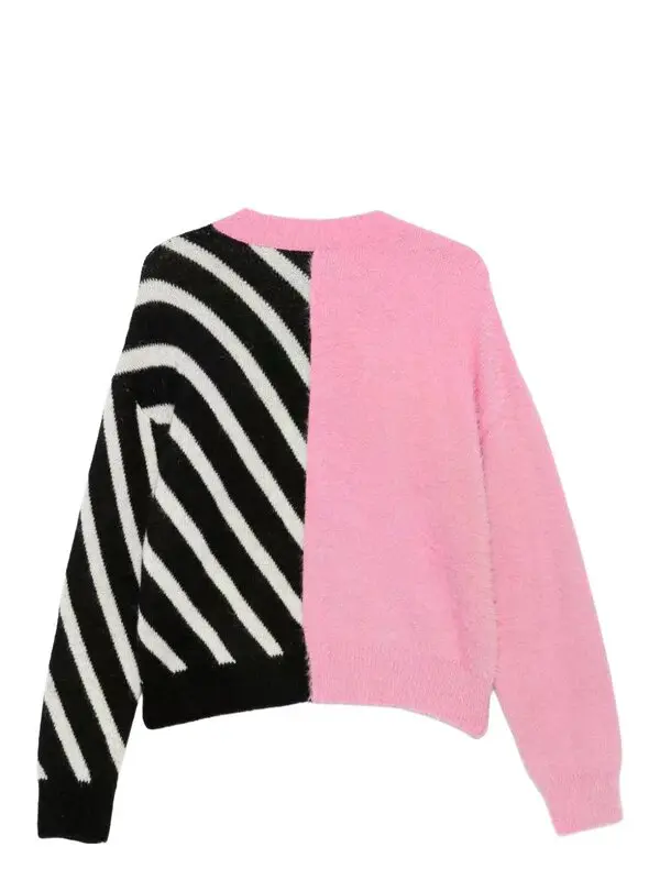 MSGM Striped Buttoned Cardigan - Pink