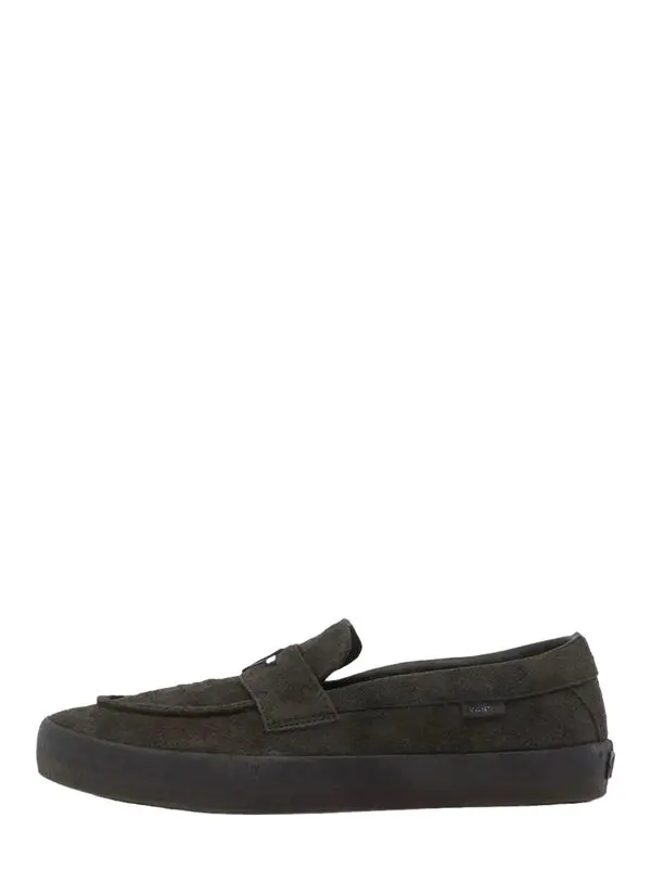 VANS Peace Sign Suede Loafers - Black