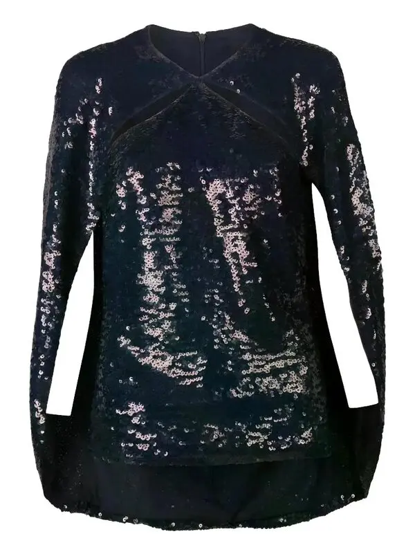 Valentino Garavani Sequined Cape-style Top - Blue