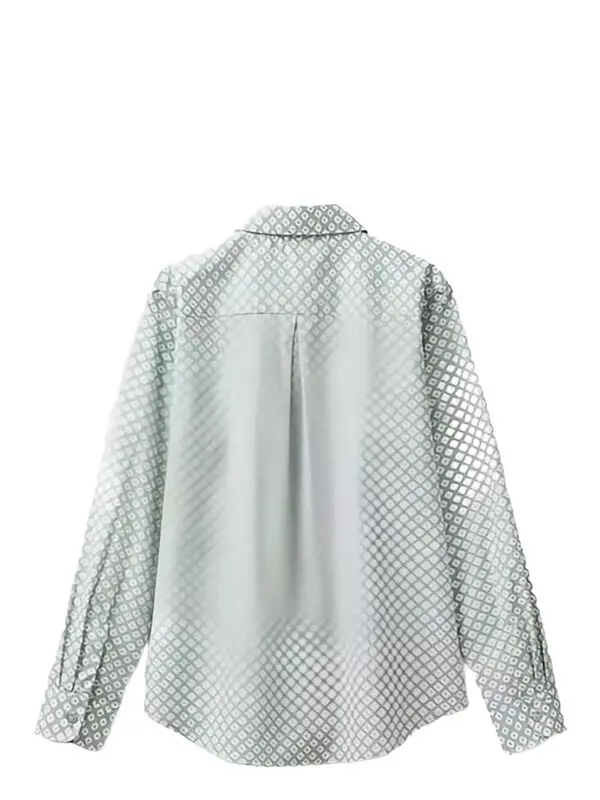 BENETTON Geometric Print Shirt - Grey