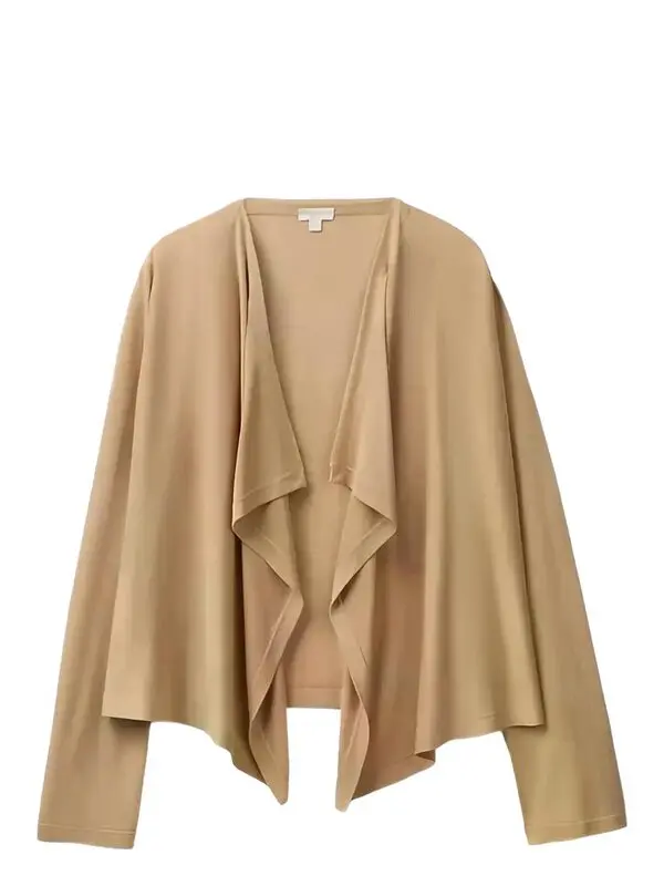 BENETTON Draped Long-sleeve Cardigan - Neutrals