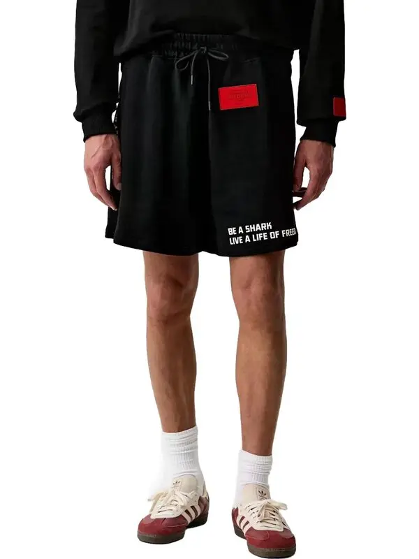 SPRAYGROUND Logo Print Drawstring Shorts - Black